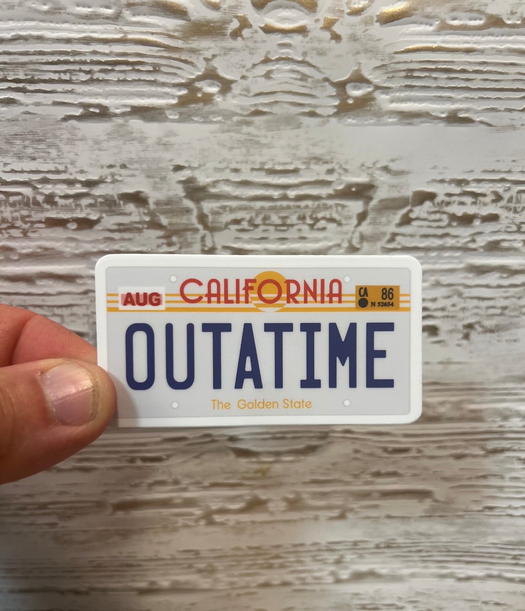 Outatime Sticker, License Plate Sticker, Back to the Future, Classic ...