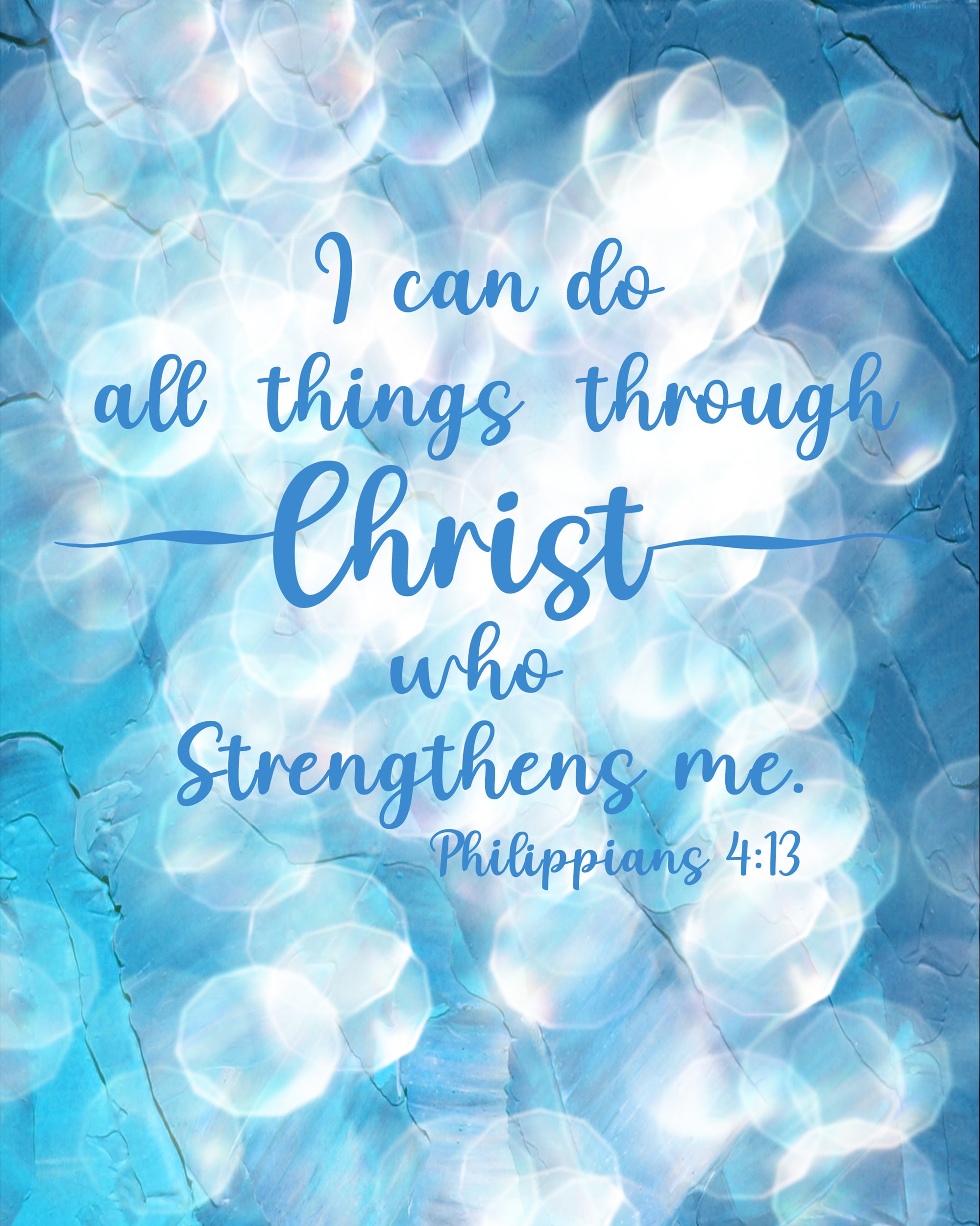 Philippians 4:13 I Can Do All Things Through Christ...scripture Art ...