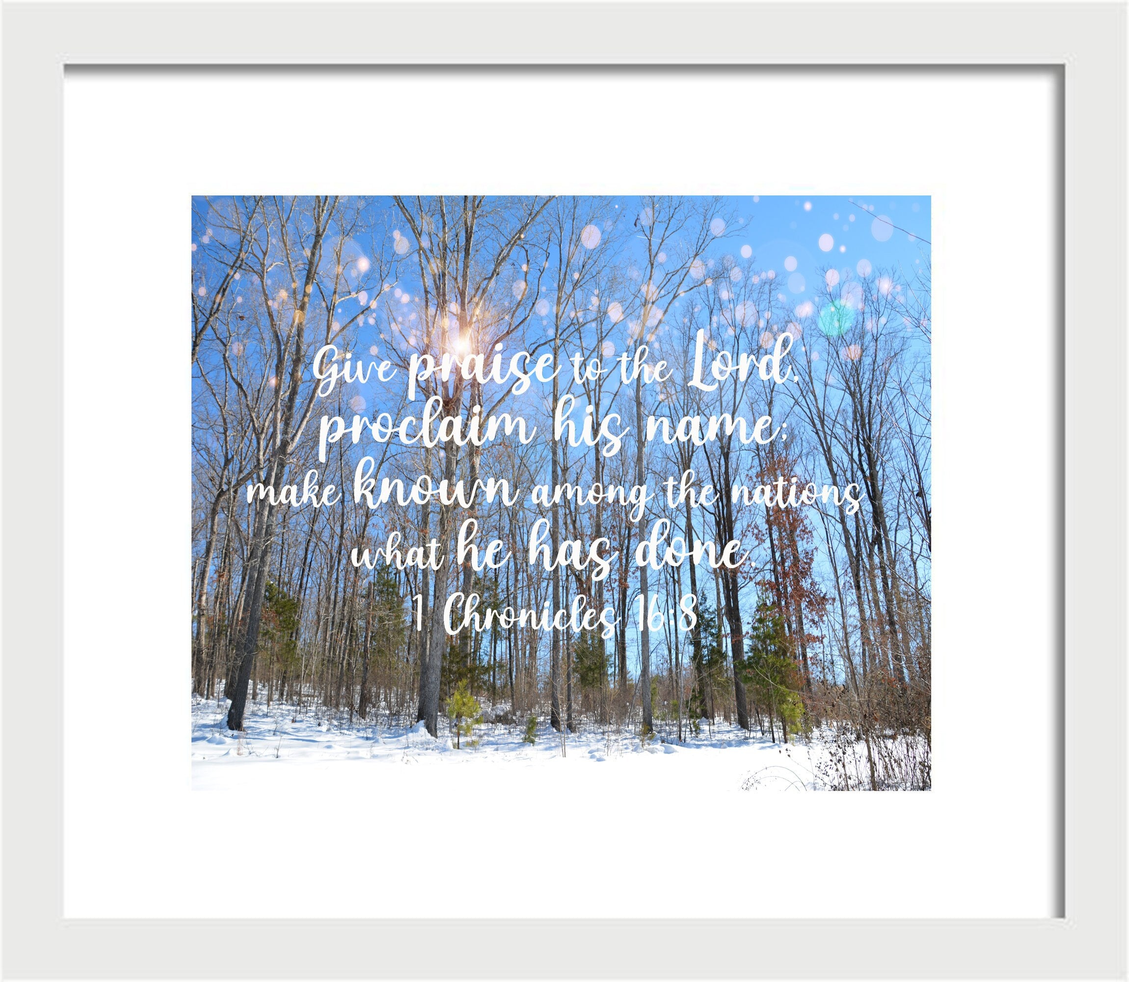 1 Chronicles 16:8 Give Praise to the Lord, Digital Download, Christian ...