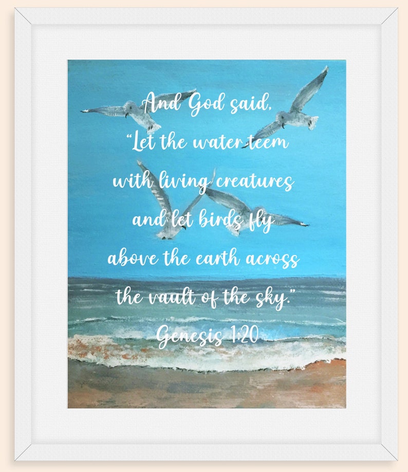 Genesis 1:20 and God Said, Let the Water Teem With Living Creatures ...
