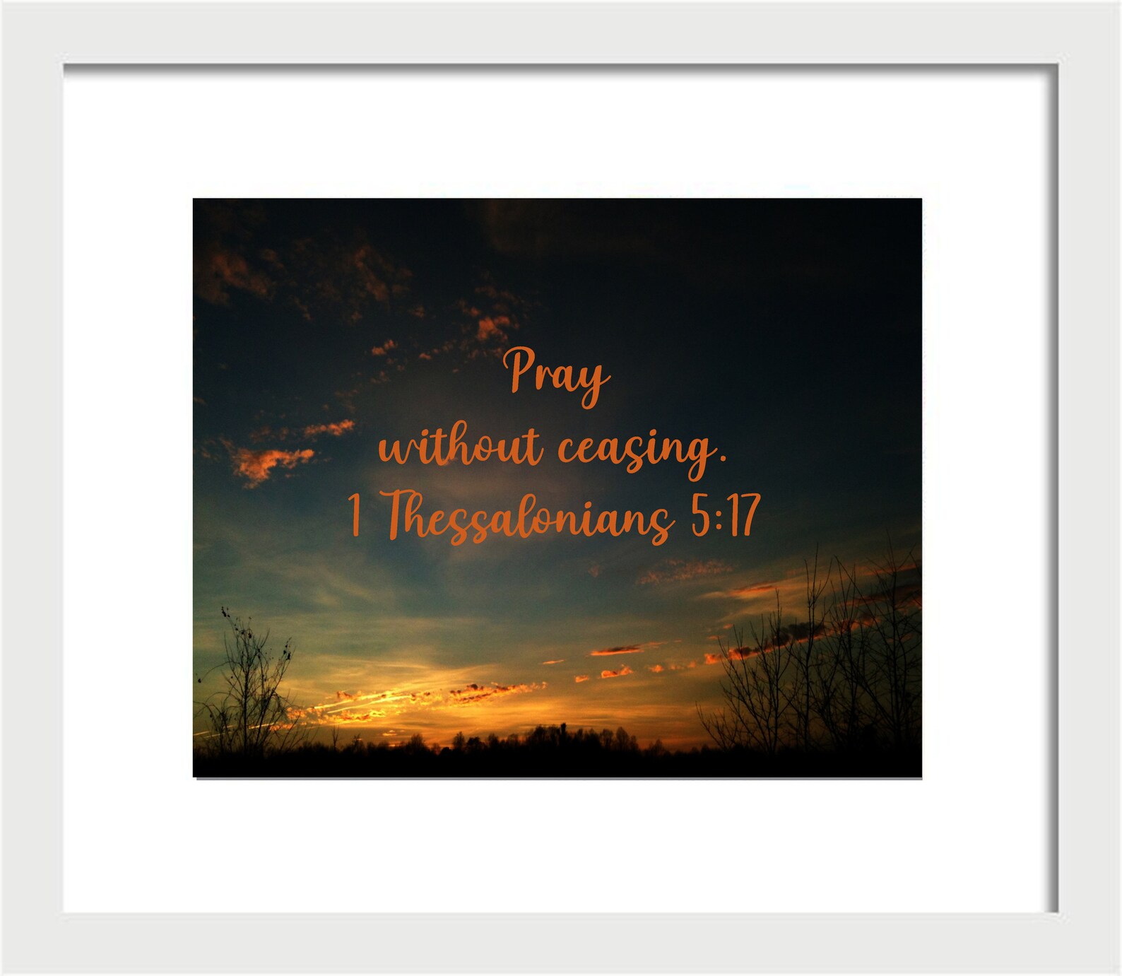 1 Thessalonians 5:17 Pray Without Ceasing, Digital Download, Christian ...