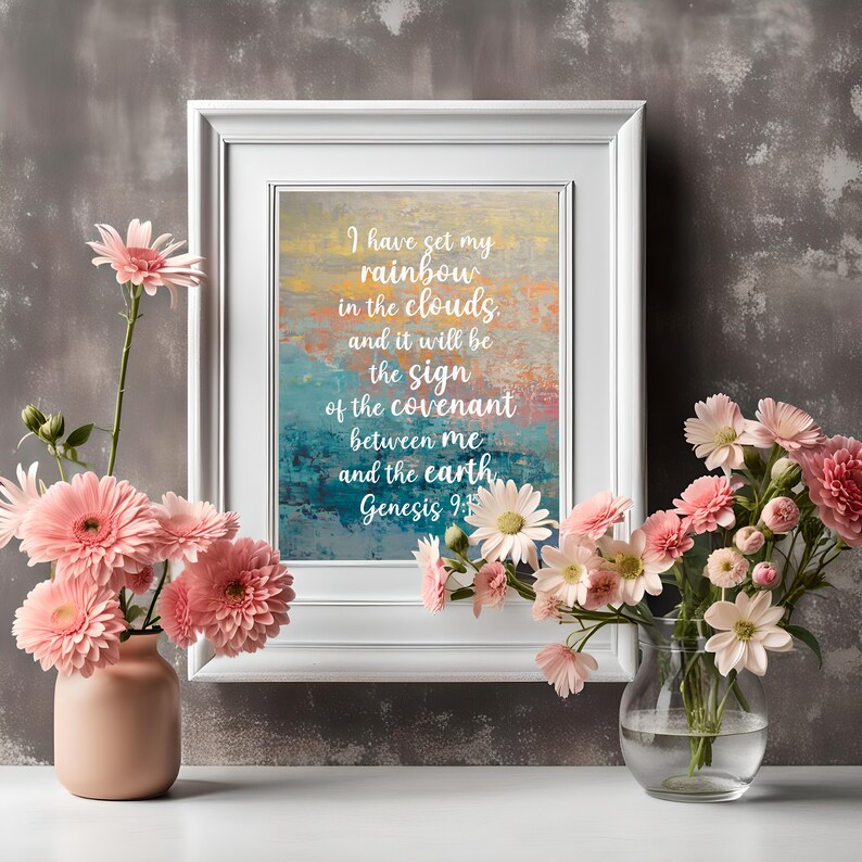 Genesis 9:13 I Have Set My Rainbow...scripture Art, Christian Art ...