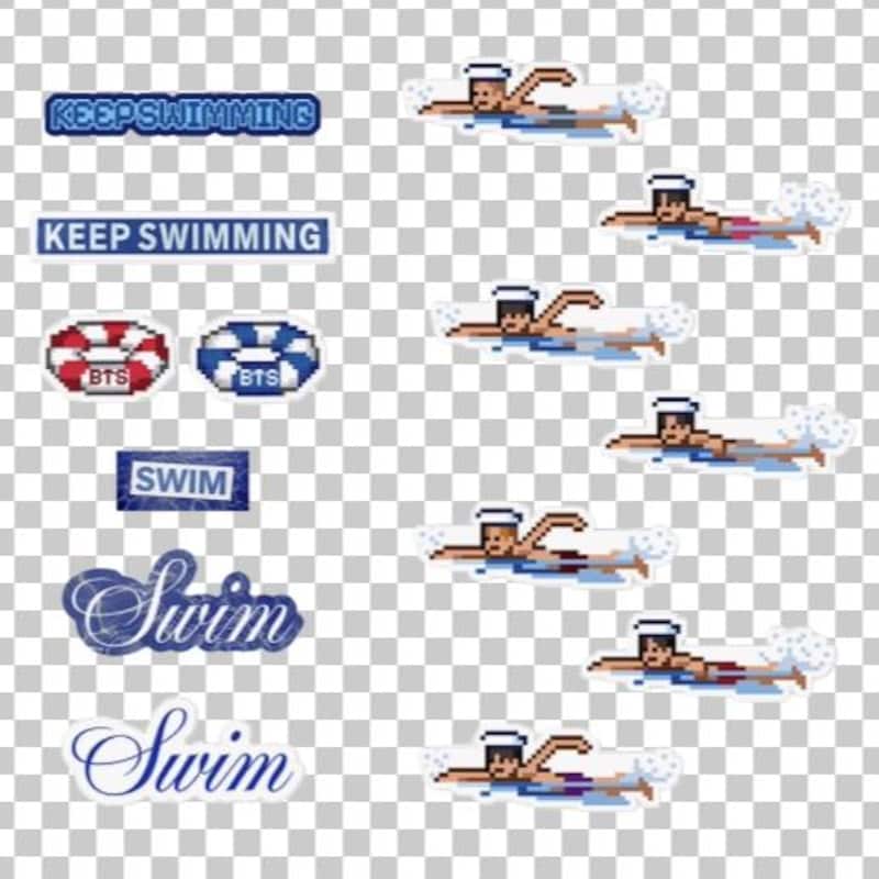 Bts Swim Stickers - Etsy