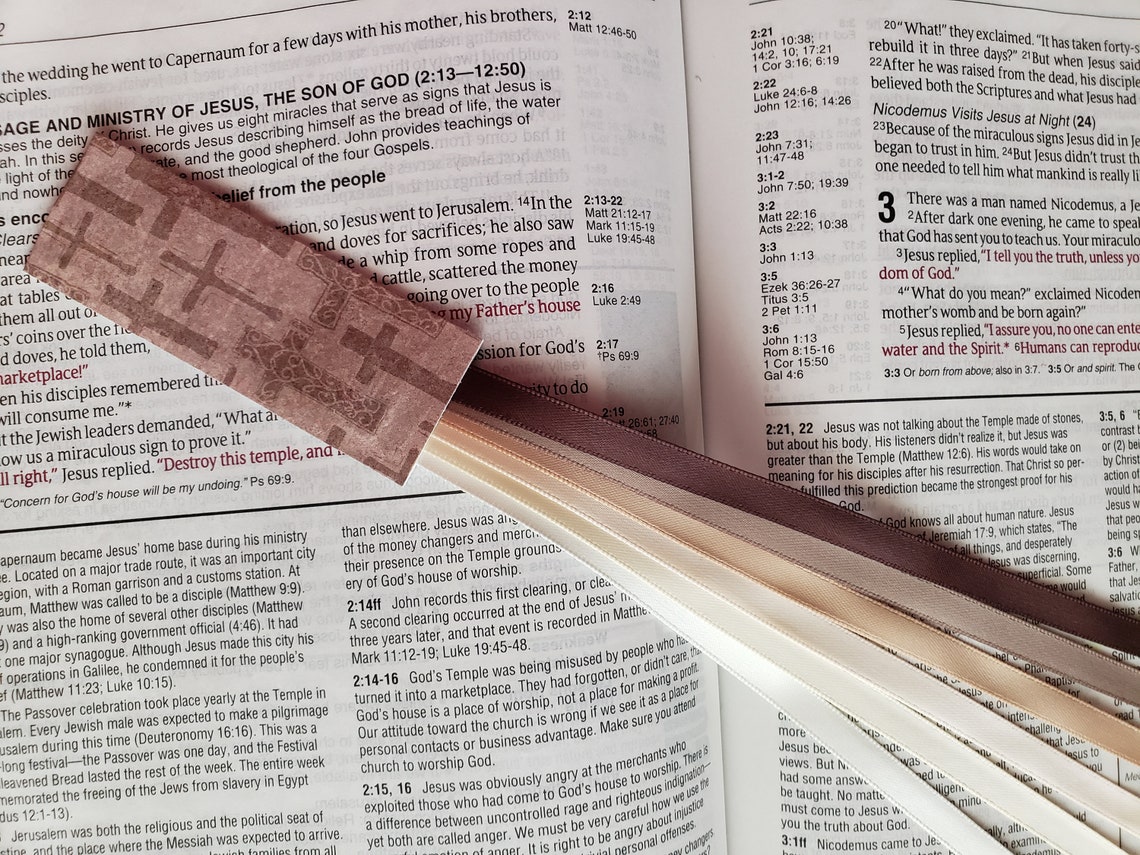CORNERSTONE Bible Bookmark Ribbons/ Multi Ribbon Bookmark/ - Etsy