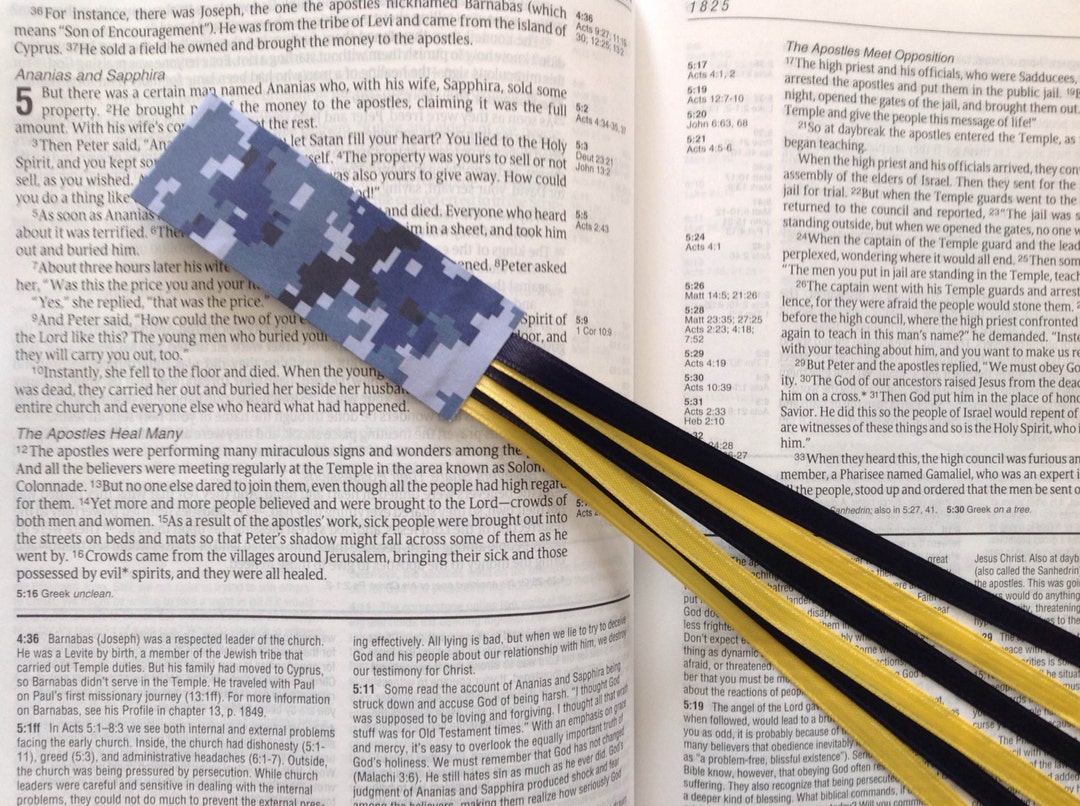 US Navy Bible Bookmark Ribbons/ Bible Bookmark/ Multi Page Book Marker ...