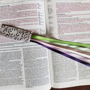VINEYARD Bible Bookmark Ribbons/ Multi Page Book Mark/ Bible Study ...