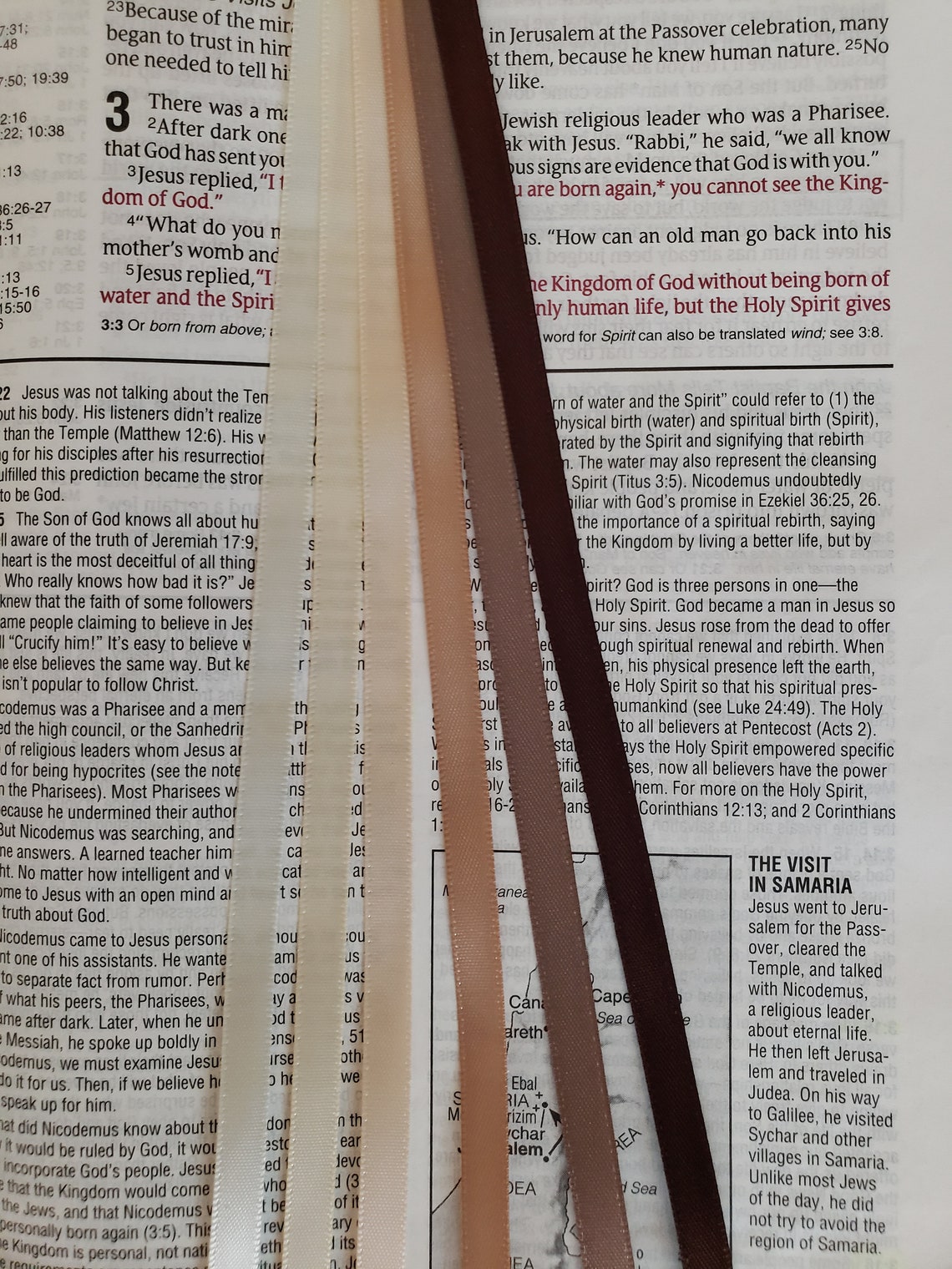CORNERSTONE Bible Bookmark Ribbons/ Multi Ribbon Bookmark/ - Etsy