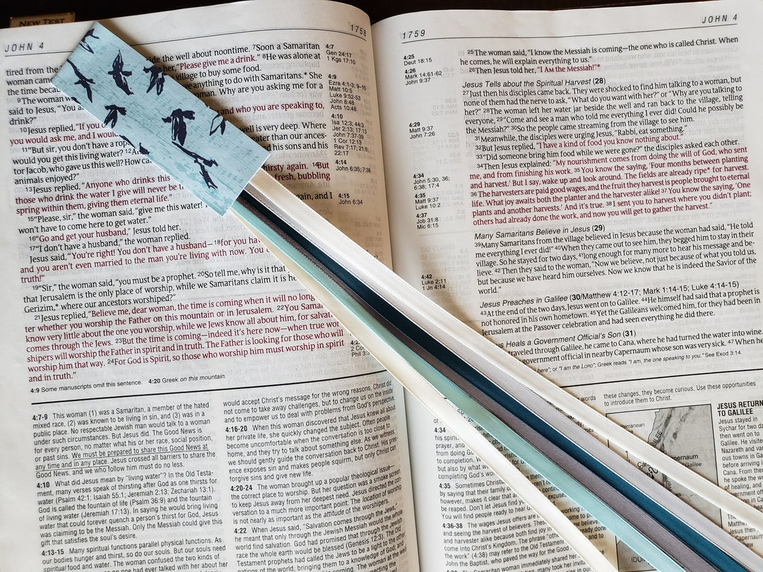BREATHE Bible Bookmark Ribbons/ Multi Page Ribbon Book Mark/ Book ...