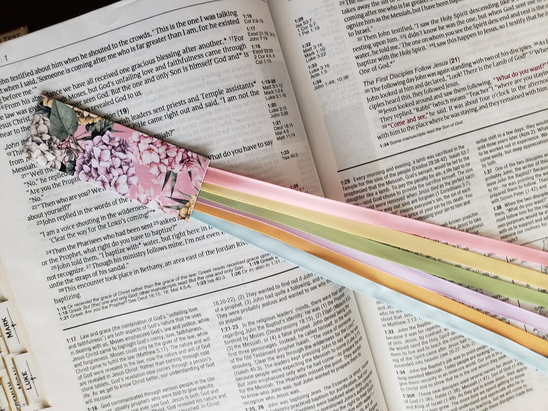 WILDFLOWER Bible Bookmark Ribbons/ Multi Ribbon Book Mark/bible ...