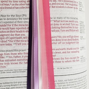CUSTOM 6 Ribbon Bible Bookmark/ Book Marker Ribbons/ Multi Page Book ...