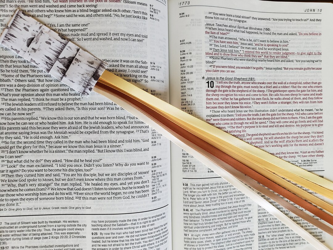 BIRCH Bible Bookmark Ribbons/ Multi Ribbon Bookmark/ Hymnal, Devotional ...