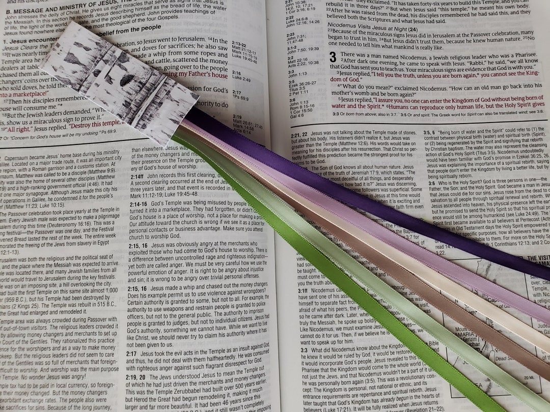 HILLSIDE Bible Bookmark Ribbons/ Multi Ribbon Bible Book Marker/ Bible ...