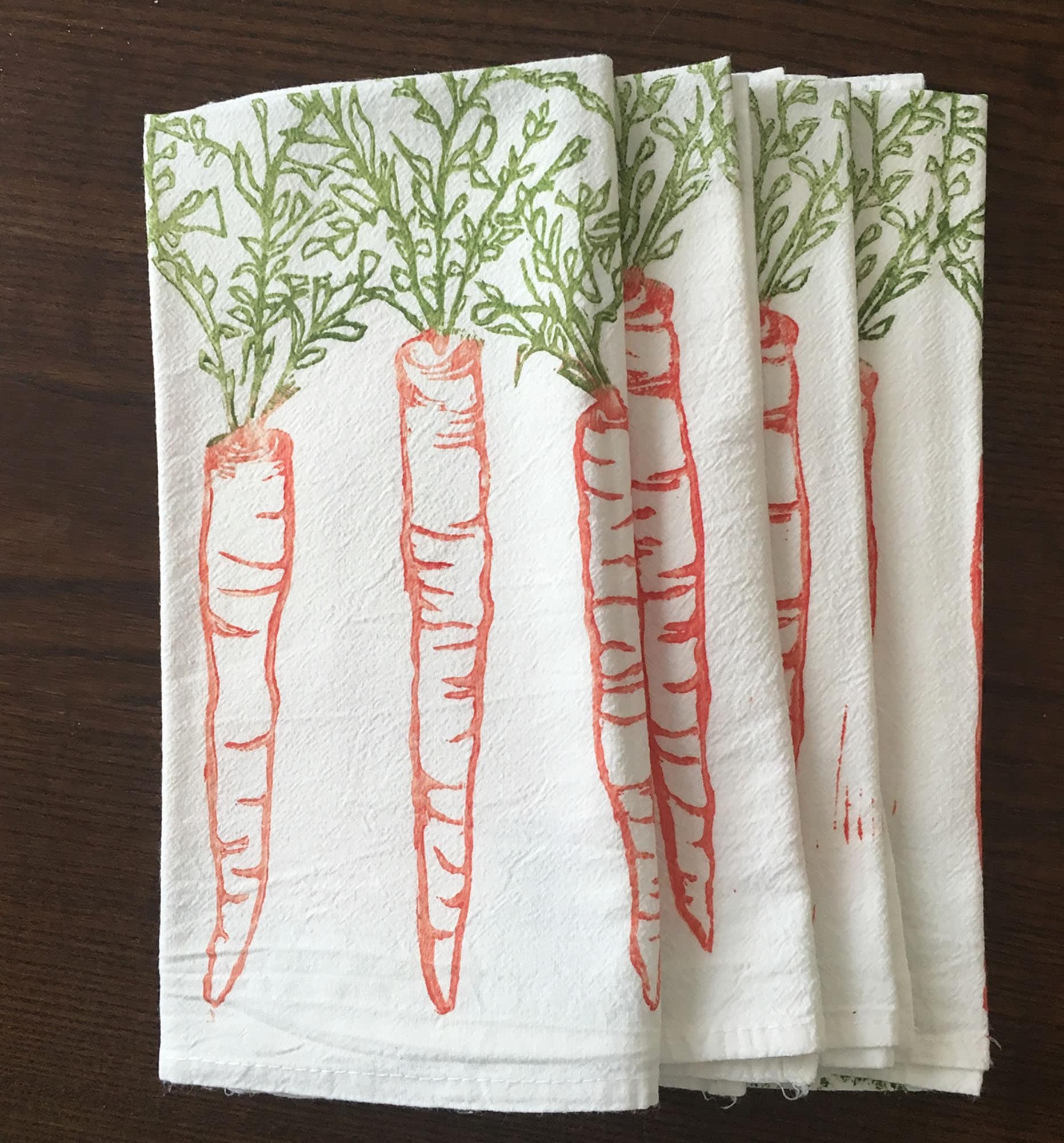 Carrot Napkins Cloth Napkins Block Printed Eco Friendly - Etsy