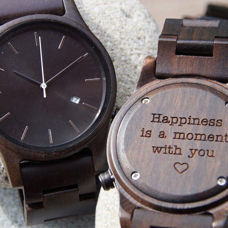 Wood Watch Engraved Watch Personalized Watch Wooden Watch | Etsy