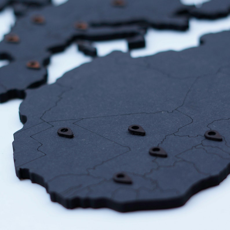 Map markers for wooden worldmap push pin world map map tack | Etsy