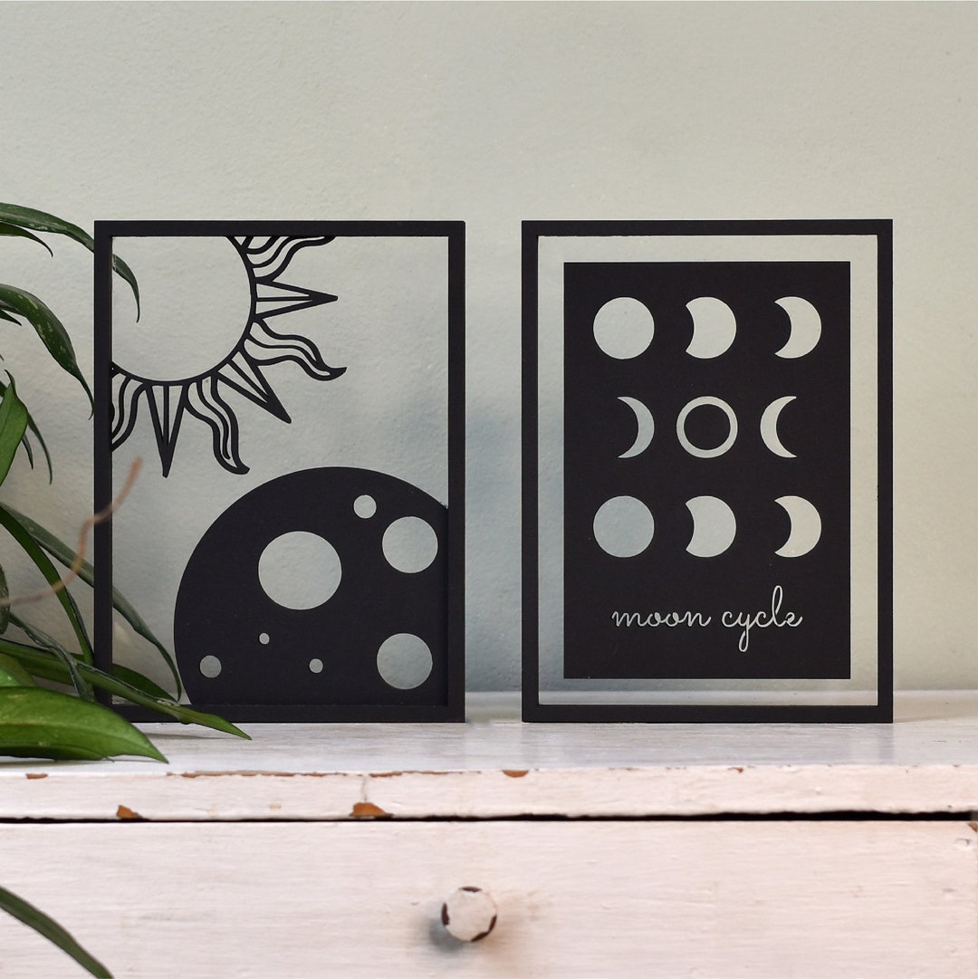 Floating Frame - Wooden Frame - Wall Art, Decoration Frame, Sun and ...