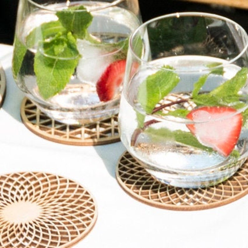 Set of 4 Wooden Coasters/ Wedding Coasters/ New Home Gift/ | Etsy