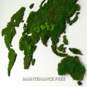 Moss Map, Moss Worldmap, Moss Wall, Moss Decoration, Vertical Garden ...