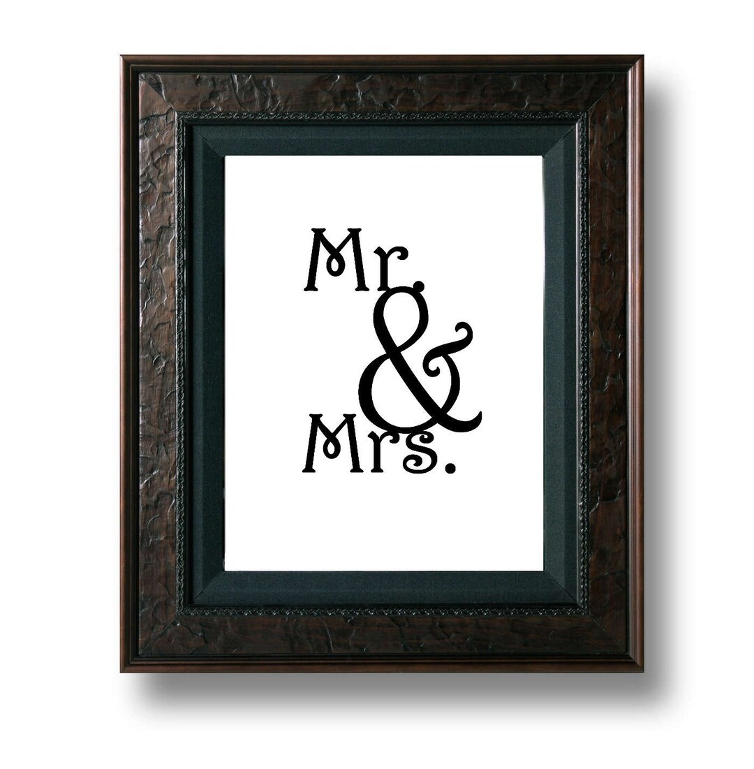 M. & Mme signe de mariage ou cadeau imprimable téléchargement - Etsy France