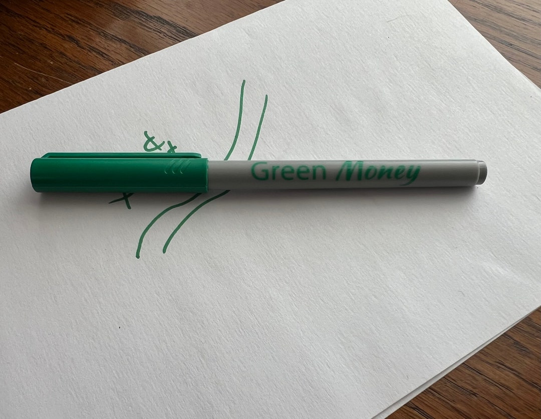 Green Money Ink Fine Tip Marker - Etsy