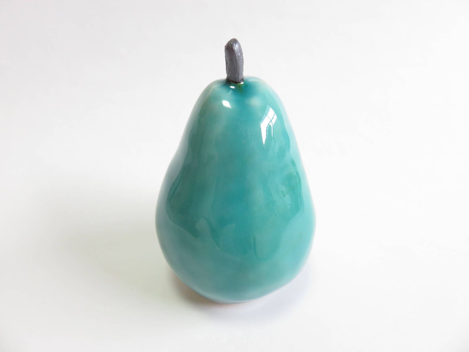 Pre-order, Pear, Ceramic Sculpture, Pear Fruits Sculpture, Turquoise ...