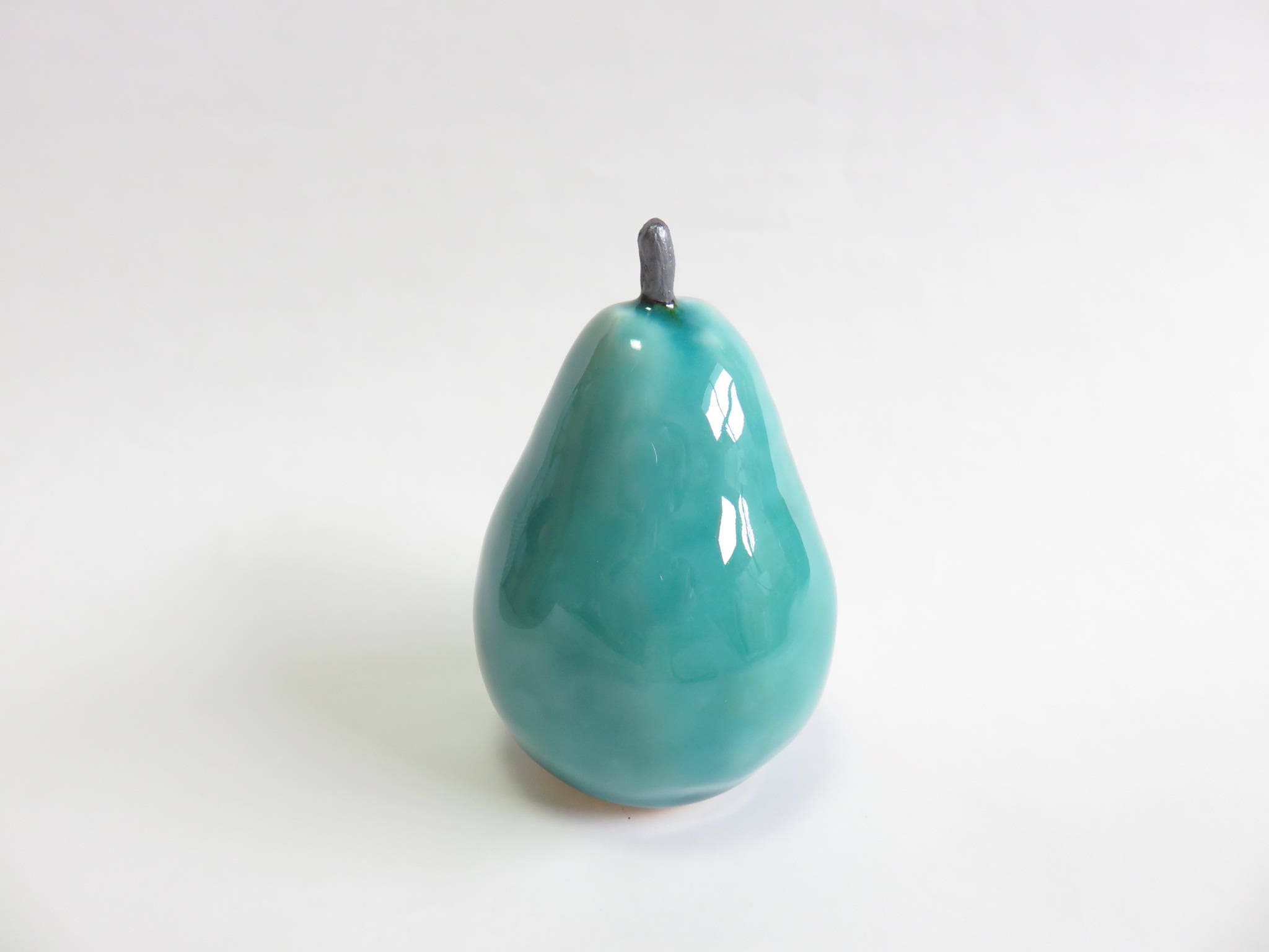 Pre-order, Pear, Ceramic Sculpture, Pear Fruits Sculpture, Turquoise ...