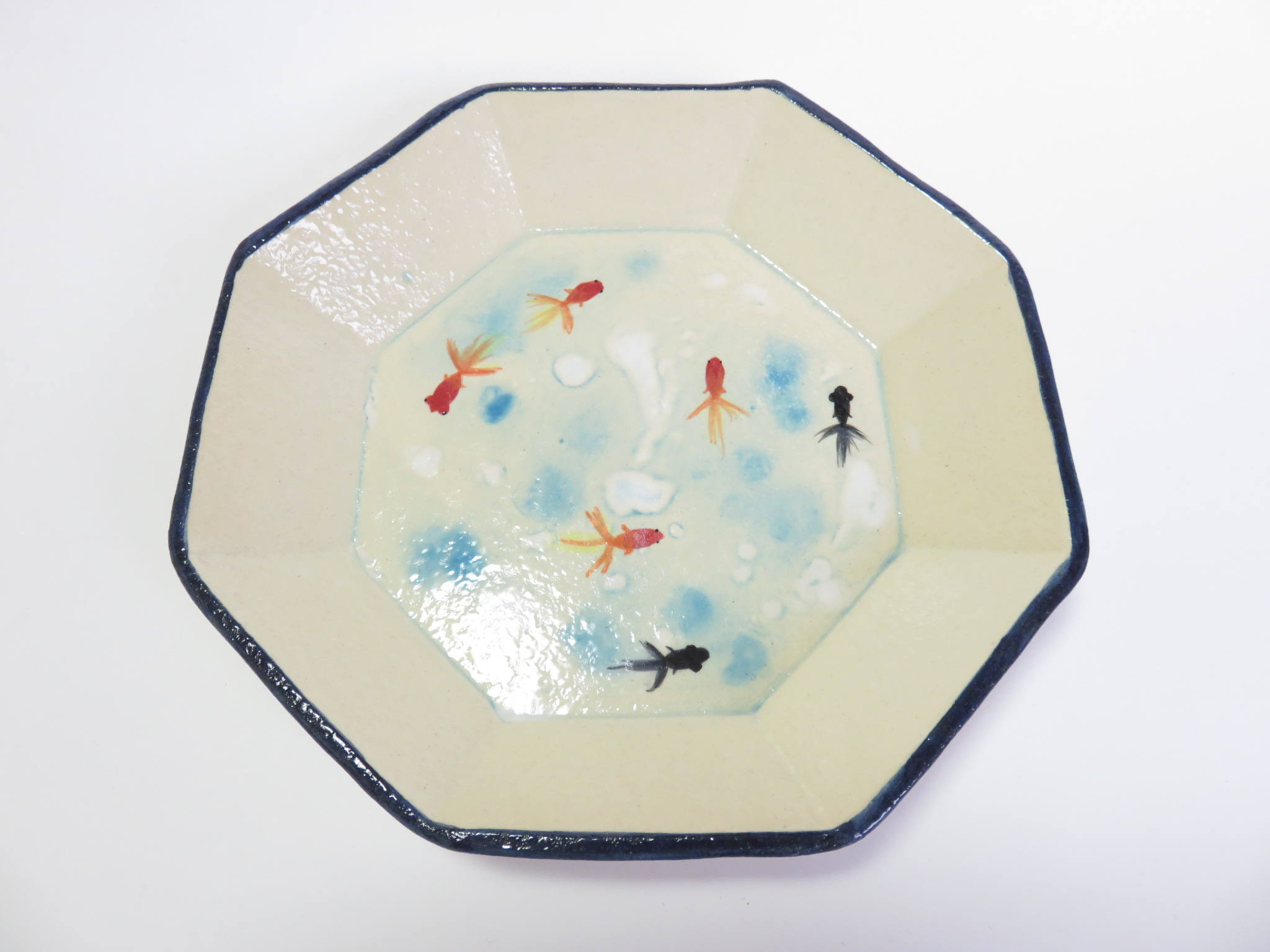 Ceramic Plate Ceramics and Pottery Golden Fish Japanese | Etsy