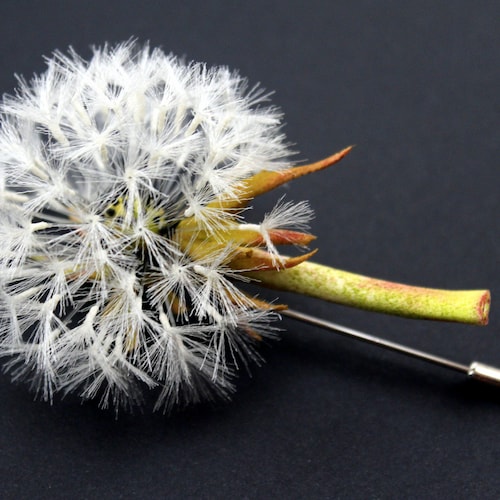 Dandelion Flower Brooch Spring Wedding Boutonniere - Etsy
