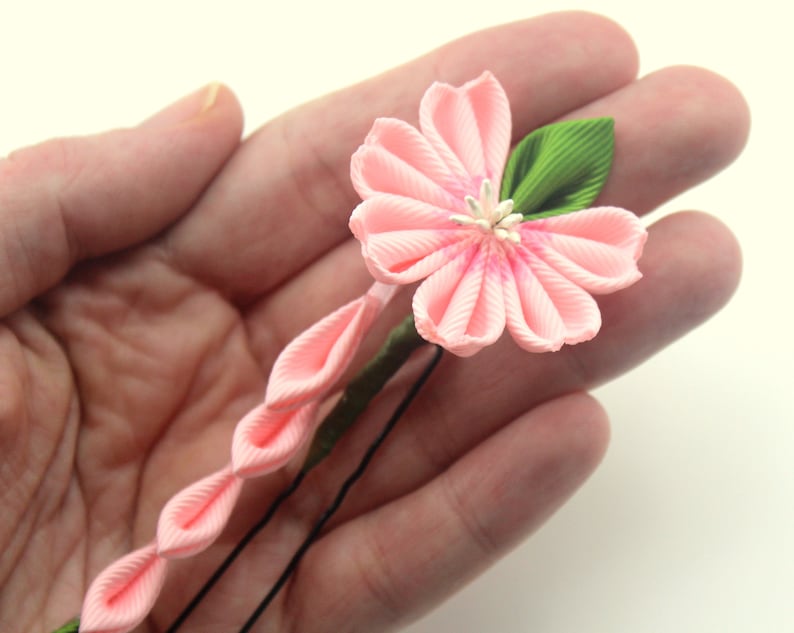 Japanese Hair Pin-kanzashi Hair Fork-pink Hair Pin-kanzashi U - Etsy