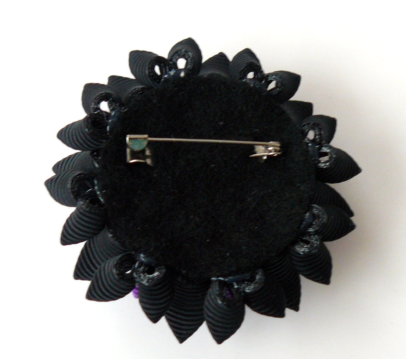 Kanzashi Fabric Flower Brooch . Purple Flower Brooch. Purple - Etsy