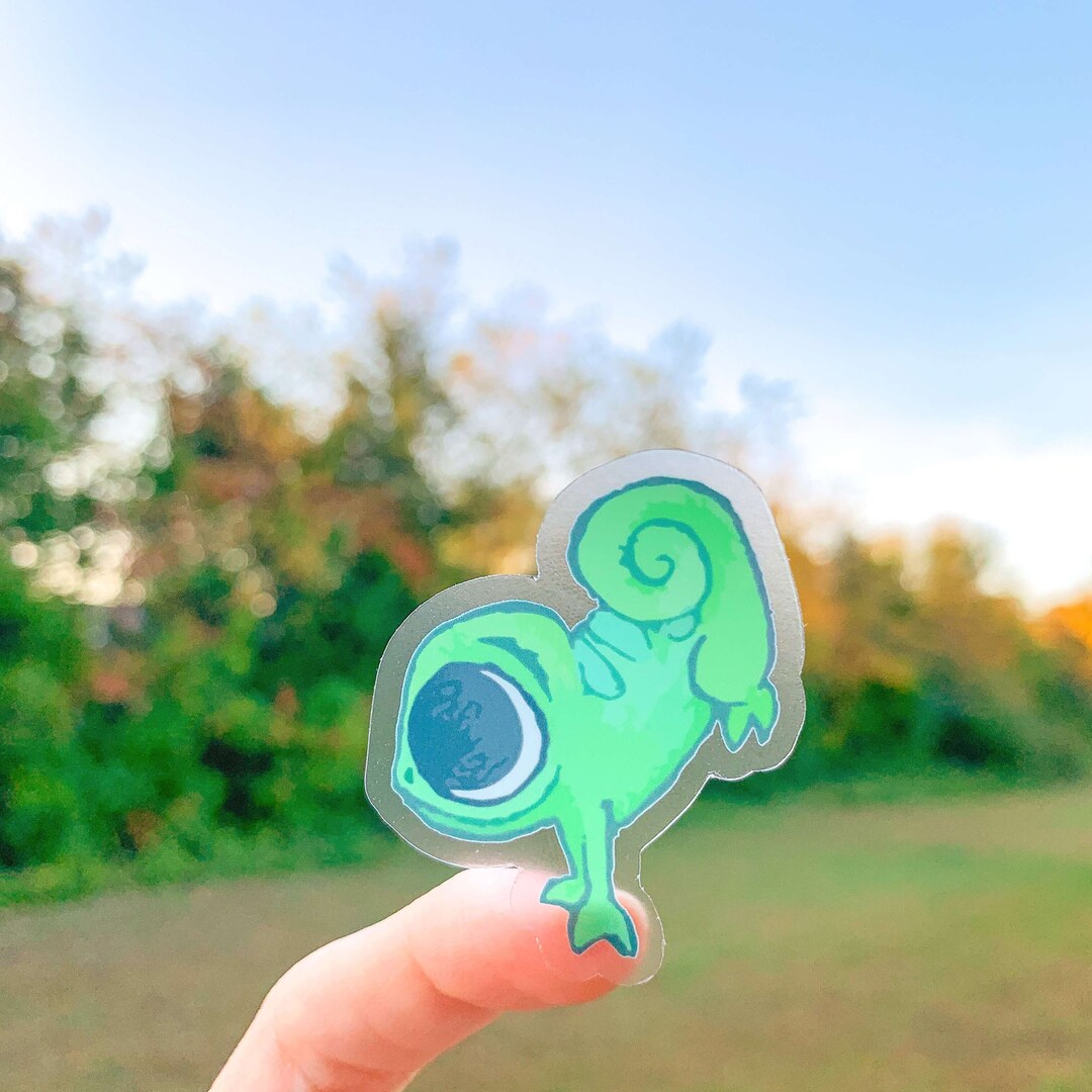Cutie Chameleon Clear Vinyl Sticker, Disney Sticker, Tangled Sticker - Etsy