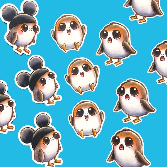 Porg Inspired Vinyl Stickers Star Wars - Etsy
