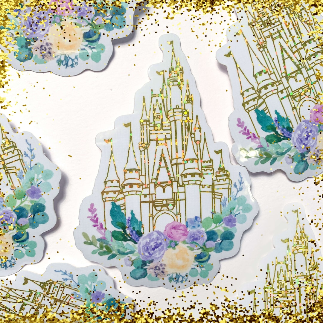 Gold Glitter Castle Vinyl Sticker, the World Castle - Etsy