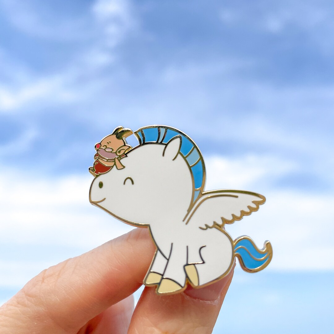 Fantasy Pin Pegasus and Phil, Horse Pin, Chibi Kawaii Pin - Etsy