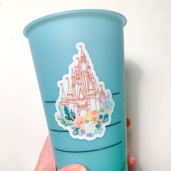 Rose Gold Castle Vinyl Sticker Disney World Castle Disney - Etsy