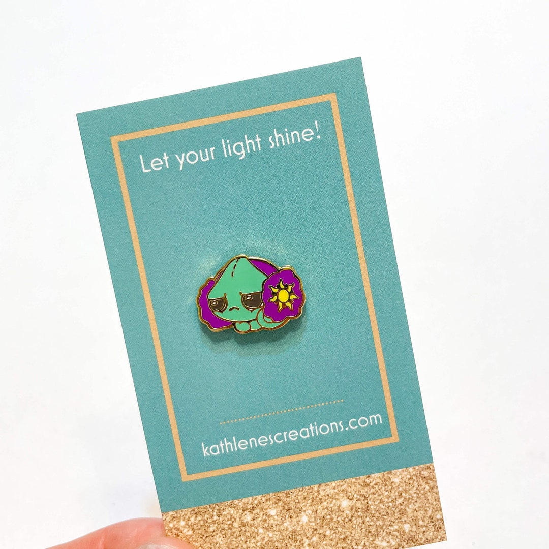 Tangled Inspired Grumpy Pascal Pin, Fantasy Pin, Chameleon Pin - Etsy