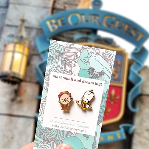 Cogsworth Inspired Enamel Pin Beauty and the Beast Fantasy - Etsy
