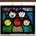 Stained Glass Window, Emoji, Leaded, Ready to Hang, 205x167mm (8x6.5 ...
