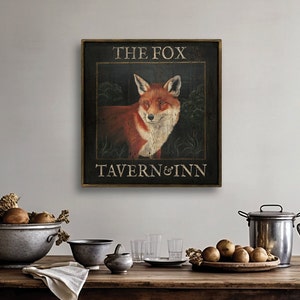 Fox Art, Custom Signs, Rustic Paintings, Folk Art, Wall Art, Primitive ...