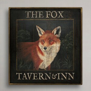 Fox Art, Custom Signs, Rustic Paintings, Folk Art, Wall Art, Primitive ...
