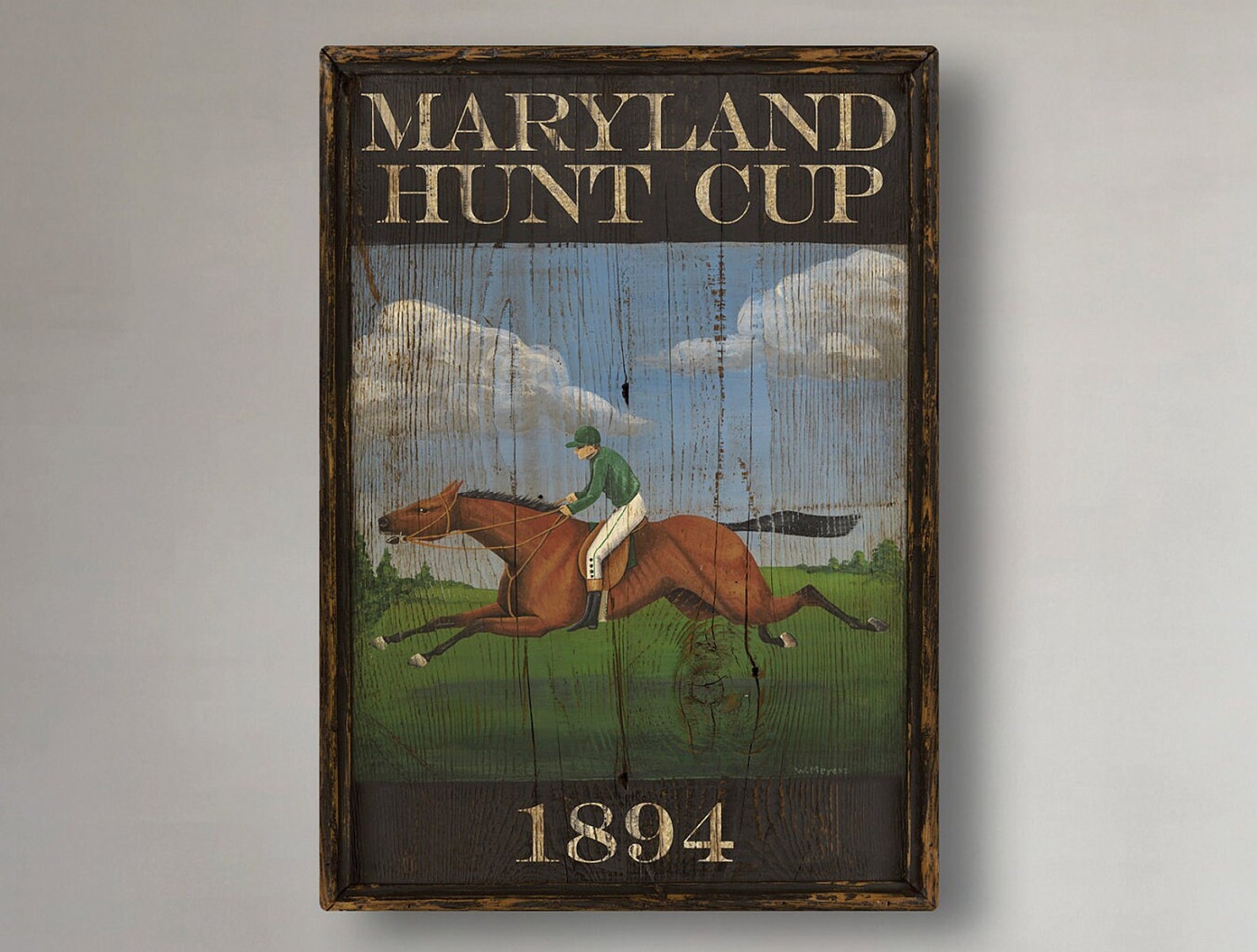 Medium - Maryland Hunt Cup 1894 - Reproduction of Hand Painted Original ...