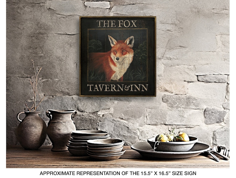 Fox Art, Custom Signs, Rustic Paintings, Folk Art, Wall Art, Primitive ...