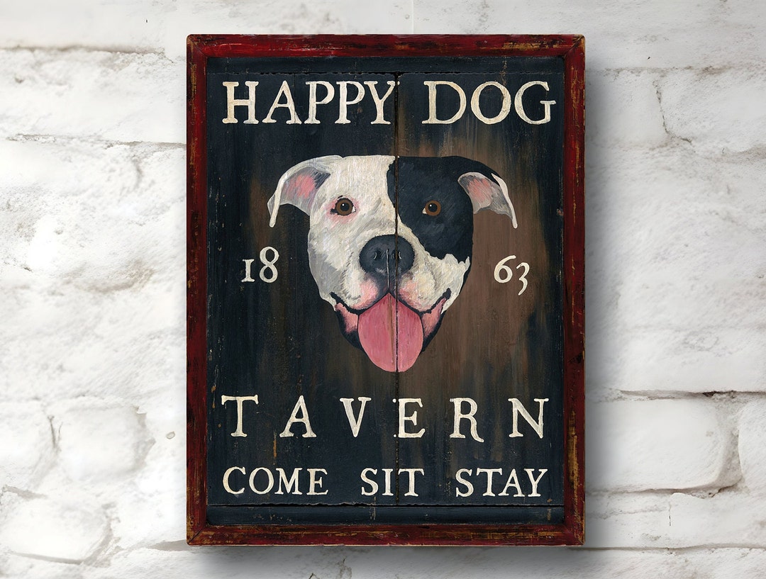 Dog Portrait, Custom Signs, Rustic Paintings, Folk Art, Wall Art ...
