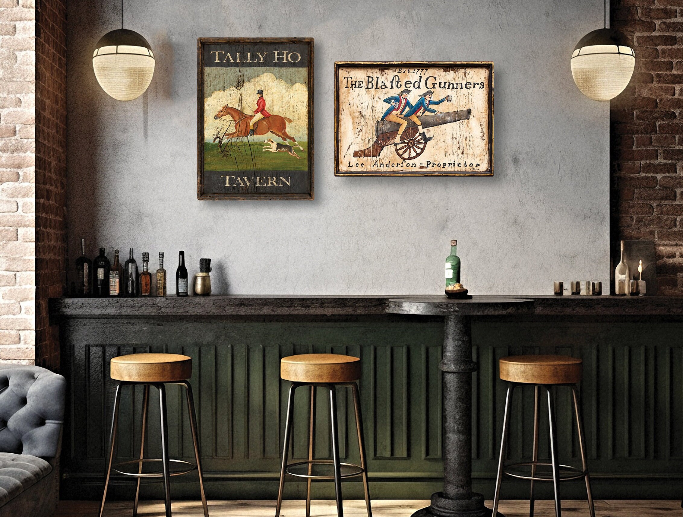 Tavern Sign Art Colonial Style Art Primitive Decor Sign Bar - Etsy