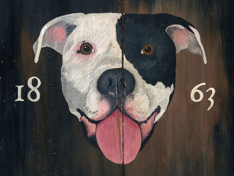 Dog Portrait Custom Signs Rustic Paintings Folk Art Wall - Etsy