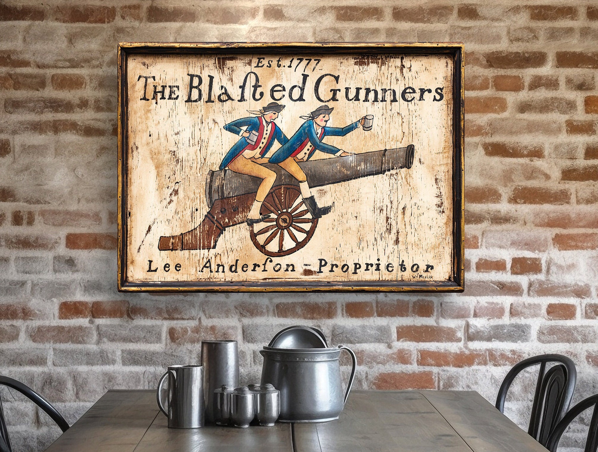 Tavern Sign Art Colonial Style Art Primitive Decor Sign Bar - Etsy
