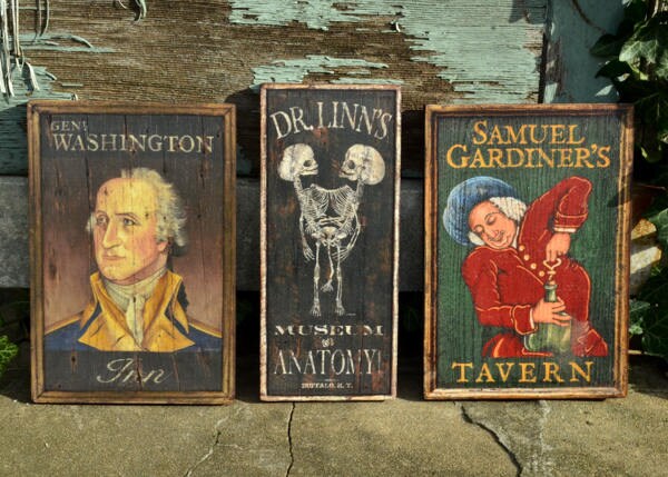 George Washington Custom Signs Rustic Paintings Folk Art | Etsy