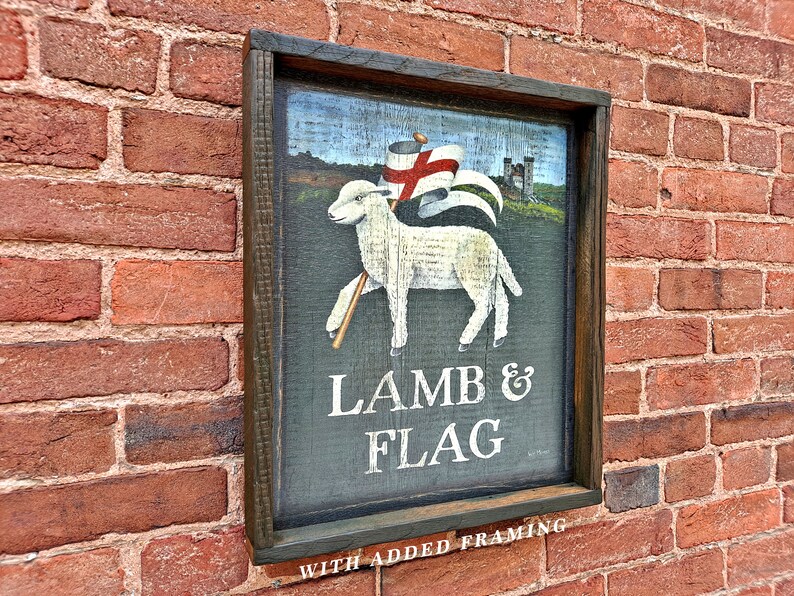 Lamb Sheep Custom Signs Rustic Paintings Folk Art Wall - Etsy