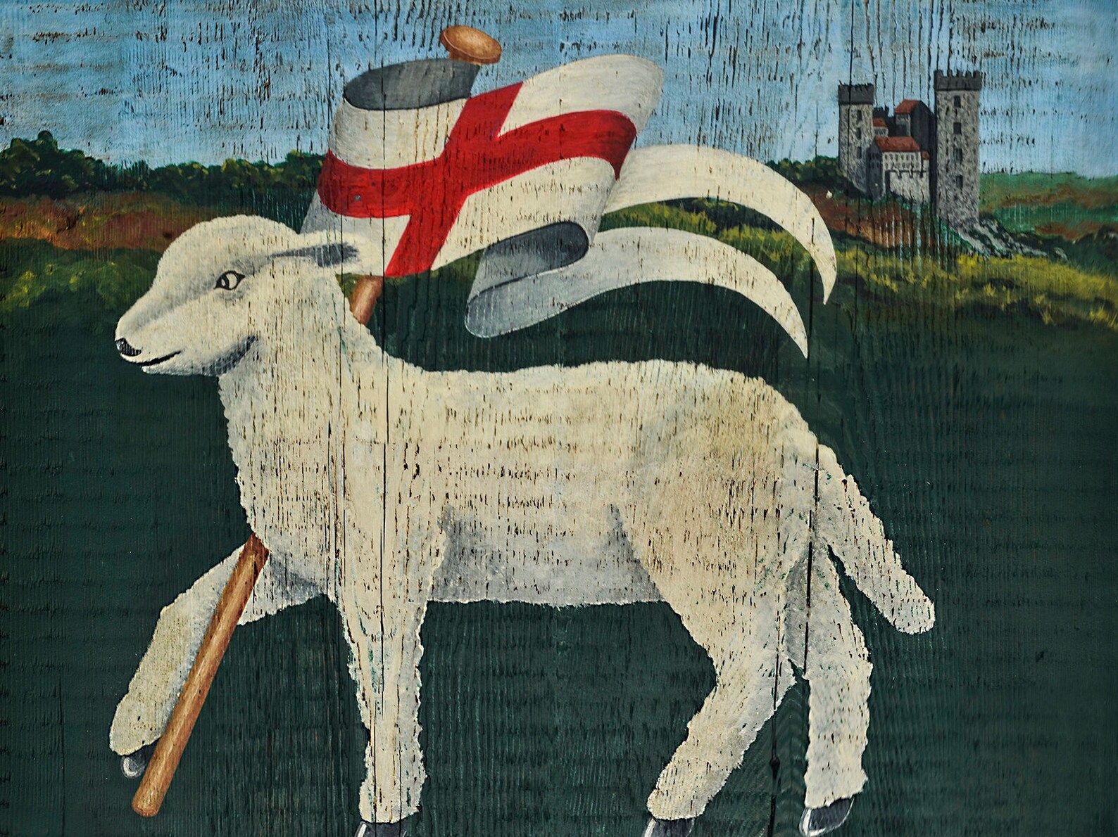 Lamb Sheep Custom Signs Rustic Paintings Folk Art Wall - Etsy UK