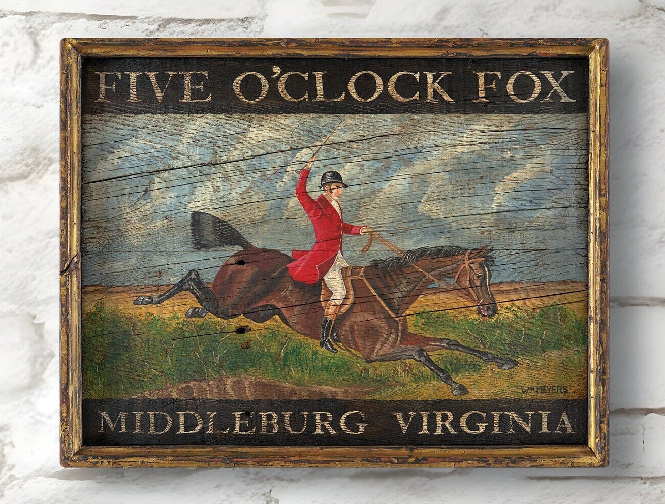 Five O'clock Fox - Middleburg VA - Fox Hunt Horse Art Antique ...